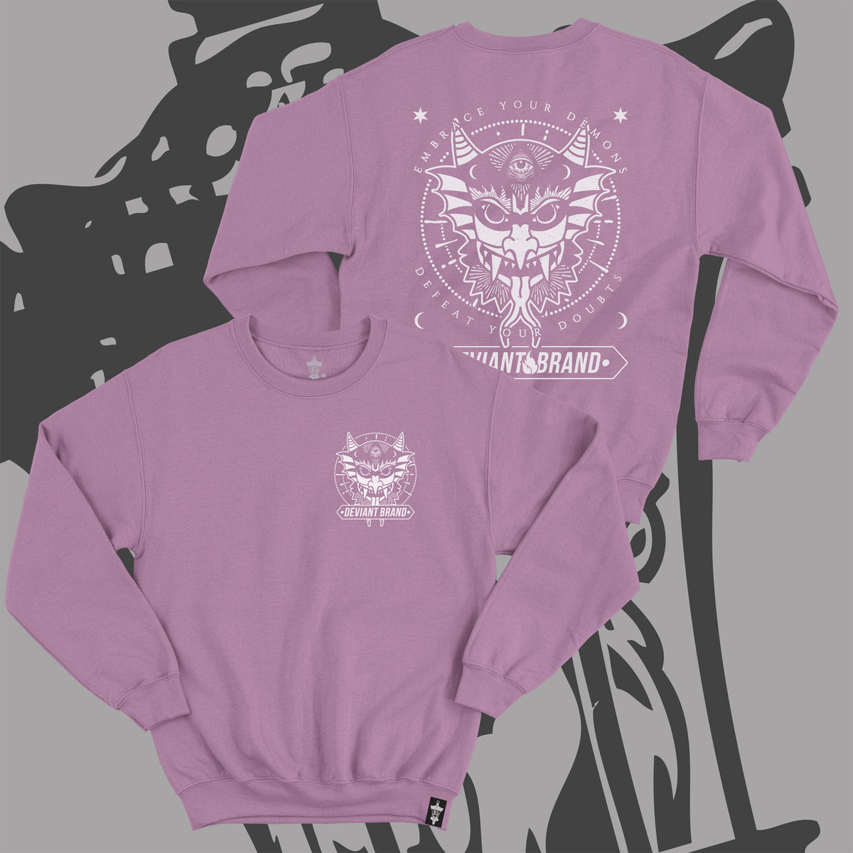 "Demon" Crew Neck Sweatshirt! – Deviant Brand Clothing